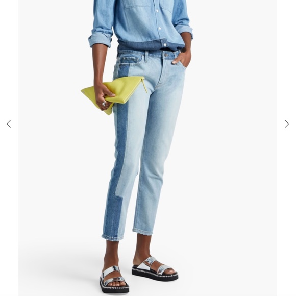 Frame Denim | Jeans | Frame La Garcon Unmatched Paneled Boyfriend Jeans ...